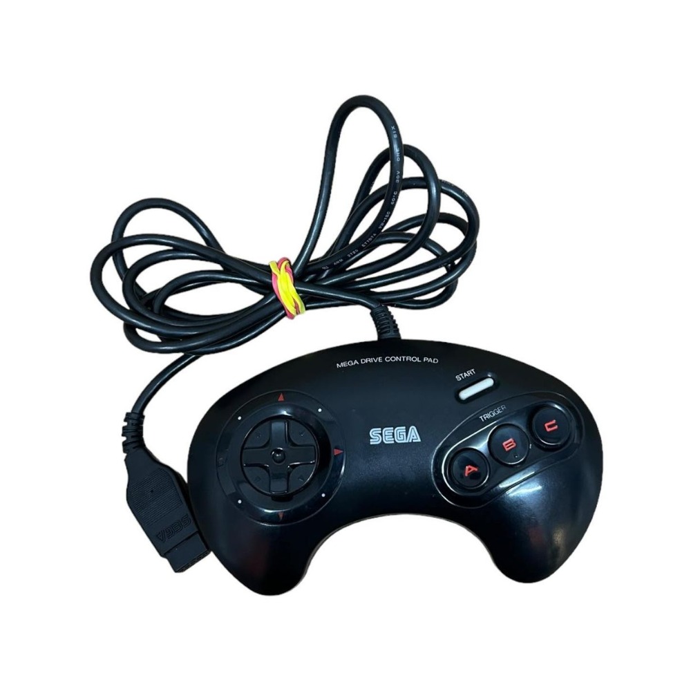 Pre-owned Sega Megadrive Controller - Model 1650 Grey Button - Own4Less